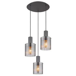 Globo LIGHTING H&auml;ngeleuchte "TULIVAR", schwarz (grau dunkel), 1 Stk., Leuchten, H&auml;ngelampe/Pendelleuchte/Esszimmer/Wohnzimmer/Esstisch, H&auml;ngeleuchte
