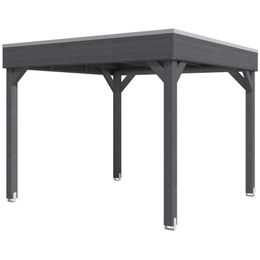 Skan Holz Holzpavillon SKANHOLZ "Toulouse", grau (schiefergrau), B/H/T: 302cm x 244cm x 302cm, Pavillons, BxTxH:302x302x244 cm, inkl. Aufschraubstutzen