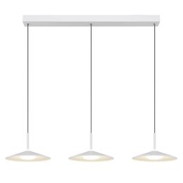 Globo LIGHTING H&auml;ngeleuchte "LAMPONE", wei&szlig; matt, H: 150cm, 1 Stk., Leuchten, H&auml;ngelampe Metall wei&szlig; Acryl opal Esszimmer Esstisch, H&auml;ngeleuchte