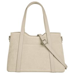 Henkeltasche CLUTY, Damen, Gr. B/H/T: 31cm x 22cm x 11cm onesize, beige, Leder, unifarben, Taschen, echt Leder, Made in Italy
