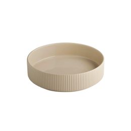 Schale APS "THE GRID", sand, B:23cm H:6cm T:23cm &Oslash;:23cm, Porzellan, Sch&uuml;sseln, Schale, Porzellan, stapelbar