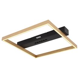 Globo LIGHTING LED Deckenleuchte "LUFFY", schwarz, 1 Stk., Leuchten, Deckenlampe/LxBxH: 430x392x69mm/Wohnzimmer/Schlafzimmer/modern, LED Deckenleuchte