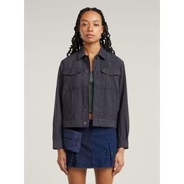 G-Star Raw Shirtjacke G-STAR "Officer Jacke 3.0", Damen, Gr. XS, grau (petrol), Obermaterial: 90% Viskose, 10% Polyester, Shirts Shirtjacke