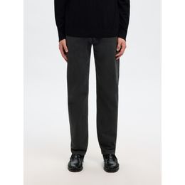 Straight-Jeans Selected "SLH196-STRAIGHT BEN KORI JEANS NOOS", Herren, Gr. 34, L&auml;nge 32, blau (schwarz denim detail:201), Denim/Jeans, Obermaterial: 99% Baumwolle, 1% Elasthan, unifarben, straight fit, Jeans Straight-Jeans