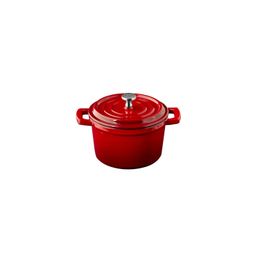 Serviertopf APS "5 STARS", rot, H:6,5cm L:11cm, T&ouml;pfe, Gusseisen, emailliert, creamy