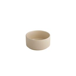 Schale APS "THE GRID", sand, B:12,5cm H:6cm T:12,5cm &Oslash;:12,5cm, Porzellan, Sch&uuml;sseln, Schale, Porzellan, stapelbar