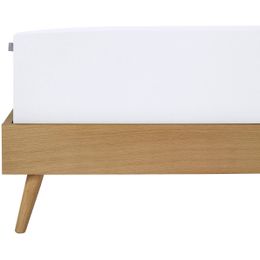 Spannbettlaken Schiesser "Elli", wei&szlig;, B:180cm L:200cm, Jersey-Elasthan, Obermaterial: 97% Baumwolle, 3% Elasthan, Bettlaken, Spannbettlaken, f&uuml;r hohe Matratzen und Boxspringbetten, MADE IN GREEN by OEKO-TEX