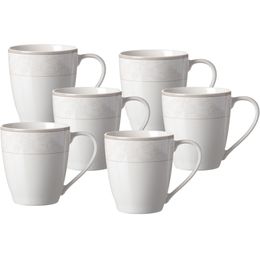 Ritzenhoff & Breker Becher RITZENHOFF & BREKER "Isabella", beige, H:10cm &Oslash;:9cm, Porzellan, Trinkgef&auml;&szlig;e, Becher, mit extravagantem Dekor, 6-teilig