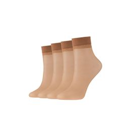 Socken Camano "4er Pack", Damen, Gr. onesize, beige (make up), 88% Polyamid, 12% Elasthan, uni, Socken Socken