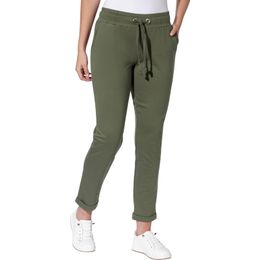 Damen Sweathose mit Rundum-Dehnund khaki, Gr&ouml;&szlig;e 46