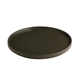 Teller APS "THE GRID", braun, B:32cm H:2,5cm L:32cm &Oslash;:32cm, Porzellan, Speiseteller, &Oslash; 32 cm, H: 2,5 cm, Porzellan