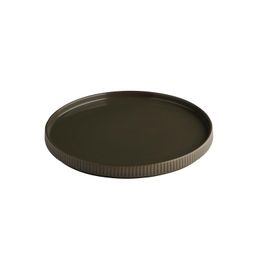 Teller APS "THE GRID", braun, B:26cm H:2,5cm L:26cm &Oslash;:26cm, Porzellan, Speiseteller, H: 2,5 cm, Porzellan, 3 St&uuml;ck