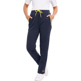 Damen Freizeithose mit Stickerei marine, Gr&ouml;&szlig;e 40
