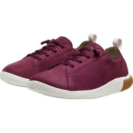 Barfu&szlig;schuh Keen "KNX LACE", Kinder, Gr. 34, wei&szlig; (fig, star wei&szlig;), Leder, Schuhe Barfu&szlig;schuh, mit Gummilaufsohle, leicht profiliertes Laufsohlenprofil