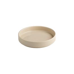 Schale APS "THE GRID", sand, B:20cm H:4cm T:20cm &Oslash;:20cm, Porzellan, Sch&uuml;sseln, Schale, Porzellan, stapelbar