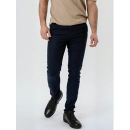 Chinos TEESHOPPEN "TEESHOPPEN Trouser Structure", Herren, Gr. 30x34, L&auml;nge 34, navy, Obermaterial: 98% Baumwolle, 2% Elasthan, 0% Elasthan, Hosen