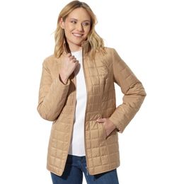Damen Steppjacke mit quadratischem Steppmuster camel, Gr&ouml;&szlig;e 56