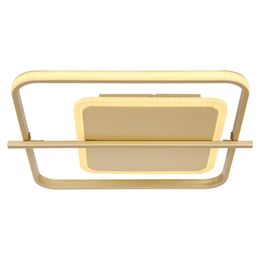 Globo LIGHTING LED Deckenleuchte "REBALL", gold (goldfarben), 1 Stk., Leuchten, Deckenlampe/LxBxH: 400x360x50mm/Wohnzimmer/Schlafzimmer/modern, LED Deckenleuchte