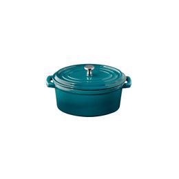Serviertopf APS "5 STARS", blau (t&uuml;rkis), H:6,5cm L:14,5cm, T&ouml;pfe, Gusseisen, emailliert, creamy