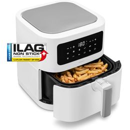 Medion Hei&szlig;luftfritteuse "MD 11740 E40 XL", wei&szlig;, B:30cm H:31,1cm T:40cm, Fritteusen, digitales Bedienfeld, 9 Automatikprogramme