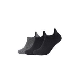 Sneakersocken Camano "3er Pack", Herren, Gr. 43-46, schwarz, 41% Polyester, 32% Viskose, 16% Polyamid, 8% Wolle, 3% Elasthan, uni, Socken Sneakersocken