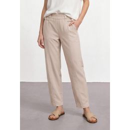 Stoffhose Street One, Damen, Gr. 34, L&auml;nge 28, sepia sand, Stoff, 55% Viskose, 42% Polyester, 3% Elasthan, unifarben, comfort fit normal, Hosen Stoffhose, High Waist