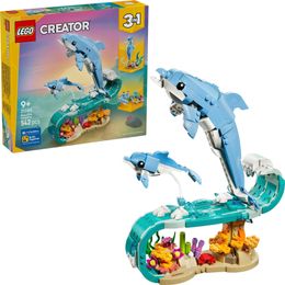 Konstruktionsspielsteine Lego "Meerestiere: Wundersch&ouml;ne Delfine (31385), Lego Creator", bunt, Spielbausteine, Kinder, Kunststoff, Made in Europe