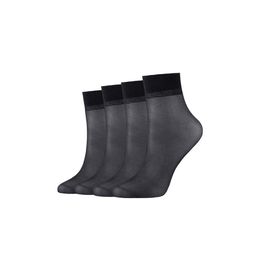 Socken Camano "4er Pack", Damen, Gr. onesize, schwarz, 88% Polyamid, 12% Elasthan, uni, Socken Socken