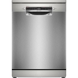 Bosch Standgeschirrsp&uuml;ler "SMS4EVI09E", Energieeffizienz: B (A-G), silber (geb&uuml;rsteter stahl mit anti, fingerprint), B:60cm H:84,5cm T:60cm, Geschirrsp&uuml;ler, Automatische T&uuml;r&ouml;ffnung f&uuml;r Effizienz, flexible K&ouml;rbe & Schubladen, Topseller