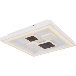 Globo LIGHTING LED Deckenleuchte "NOLO", wei&szlig;, 1 Stk., Leuchten, Deckenlampe/Farben: rot-gr&uuml;n-blau/Wohnzimmer/Schlafzimmer, LED Deckenleuchte