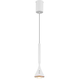 Globo LIGHTING H&auml;ngeleuchte "LUCINDA", wei&szlig; matt, 1, &Oslash; 9,9cm H: 150cm, 1 Stk., Leuchten, Akku H&auml;ngeleuchte f&uuml;r Wohn- & Esszimmer, H&auml;ngeleuchte