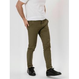 Chinos TEESHOPPEN "TEESHOPPEN Trouser Structure", Herren, Gr. 30x34, L&auml;nge 34, olive, Obermaterial: 98% Baumwolle, 2% Elasthan, 0% Elasthan, Hosen