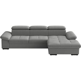 Sit & More Ecksofa SIT & MORE "Viola", grau (anthrazit), B:260cm H:73cm T:174cm, 100% Polyester, Sofas, Ecksofa, optional Bettfunktion
