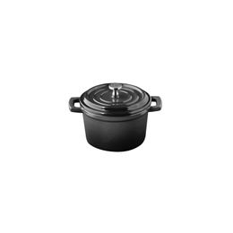 Serviertopf APS "5 STARS", schwarz (anthrazit), H:6,5cm L:11cm, T&ouml;pfe, Gusseisen, emailliert, creamy