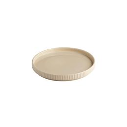 Teller APS "THE GRID", sand, B:20cm H:2,5cm L:20cm &Oslash;:20cm, Glas, Speiseteller, Glas, 6 St&uuml;ck