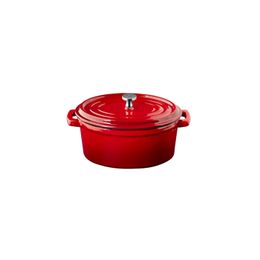 Serviertopf APS "5 STARS", rot, H:6,5cm L:14,5cm, T&ouml;pfe, Gusseisen, emailliert, creamy
