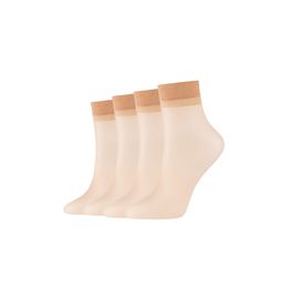 Socken Camano "4er Pack", Damen, Gr. onesize, wei&szlig; (alabaster), 88% Polyamid, 12% Elasthan, uni, Socken Socken