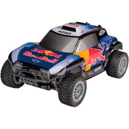RC-Buggy Happy People "Mini Cooper JCW X-Raid Red Bull", blau, Fernlenkfahrzeuge, KinderB:18cm H:11cm, Kunststoff, mit Fernbedienung, B:18cm H:11cm