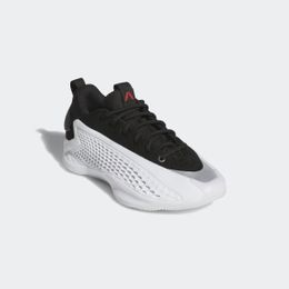 Basketballschuh adidas Performance "ANTHONY EDWARDS 1 LOW KIDS", M&auml;dchen, Gr. 38,5, bunt (cloud wei&szlig;, core schwarz, lucid rot), Synthetik, Textil, Schuhe, f&uuml;r Kinder & Jugendliche