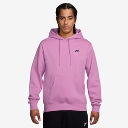 Kapuzensweatshirt Nike Sportswear "M NK CLUB BB PO HOODIE", Herren, Gr. L, lt magenta, Jersey, Obermaterial: 80% Baumwolle, 20% Polyester, normal, Rundhals, Sweatshirts, mit K&auml;ngurutasche, mit angesetztem B&uuml;ndchen, ohne Verschluss