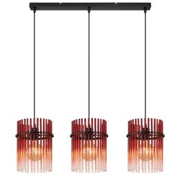 Globo LIGHTING H&auml;ngeleuchte "GORLEY", rot, &Oslash; 20cm H: 140cm, 1 Stk., Leuchten, H&auml;ngelampe/Pendelleuchte/Esszimmer/Wohnzimmer/Esstisch, H&auml;ngeleuchte
