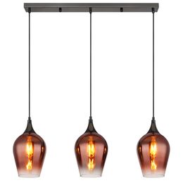 Globo LIGHTING H&auml;ngeleuchte "LAVUS", rot, &Oslash; 18cm H: 120cm, 1 Stk., Leuchten, H&auml;ngelampe/Pendelleuchte/H&ouml;he k&uuml;rzbar/Wohnzimmer/Esszimmer, H&auml;ngeleuchte