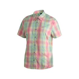 Funktionsbluse Maier Sports "Philina", Damen, Gr. 52, canary, 85% Polyester, 15% Viskose, Blusen, Damen Bluse, leichte Kurzarmbluse, Blusen-Shirt, Karobluse, Reg Fit