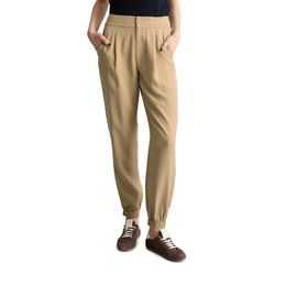 Marc O'Polo Chinohose MARC O'POLO DENIM "aus LENZING&trade; Lyocell", Damen, Gr. XXL, Normalgr&ouml;&szlig;en, smoky pine, Obermaterial: 100% Lyocell, unifarben, relaxed fit kn&ouml;chelfrei, Hosen Chinohose