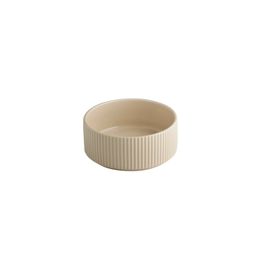 Schale APS "THE GRID", sand, B:14cm H:6cm T:14cm &Oslash;:14cm, Porzellan, Sch&uuml;sseln, Schale, Porzellan, stapelbar