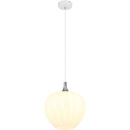 Globo LIGHTING H&auml;ngeleuchte "MAXY", wei&szlig;, &Oslash; 29cm H: 120cm, 1 Stk., Leuchten, H&auml;ngelampe/Pendelleuchte/wei&szlig;/Glas opal/ Dekorillen, H&auml;ngeleuchte