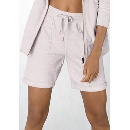 BENCH. LOUNGEWEAR Bermudas mehrfarbig Gr. 32/34 f&uuml;r Damen. Mit Logodruck, Logoschriftzug. Basic. Nachhaltig.