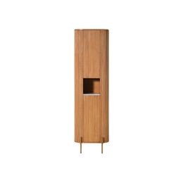 Hochschrank Mango 55x30x190 natur lackiert / Marmor wei&szlig; BARCELONA #553