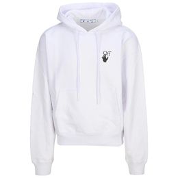 Off-White Caravaggio Lute Design Schwarzer ubergrosser Kapuzenpullover