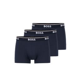 Lot 3 boxers coton stretch Hugo BOSS Pour Homme en Bleu Marine